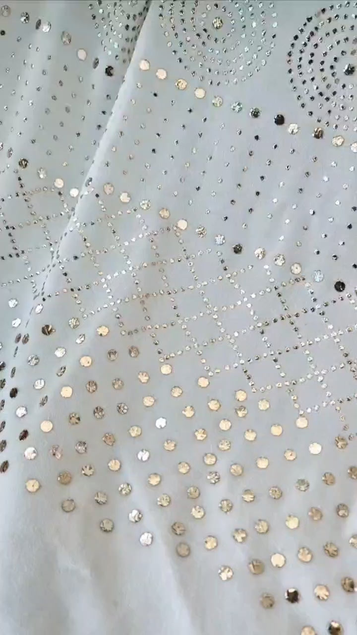 Authentic Pure Georgette Hand Lucknowi Chikankari saree with Mukesh and ...